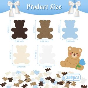 300PCS Teddy Bear Confetti Teddy Bear Baby Shower Table Paper Confetti Table Confetti Sprinkles Boy Girl First Birthday Party Decorations Teddy Bear Baby Shower Decorations Neutral Rustic Party Decor