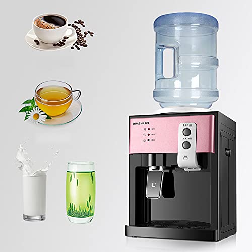 Electric Water Dispenser Countertop Hot and Cold Water Dispenser Desktop Mini Small Water Cooler Dispenser Automatic Drinking Water Bottle Dispenser for Home Office Coffee Tea Bar Dorm Room