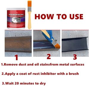 DyKay 100ML Water-Based Metal Rust Remover,Multi-Functional Car Metallic Paint,Rust Preventive Coating,Anti-Rust Chassis Universal Rust Converter with Brush