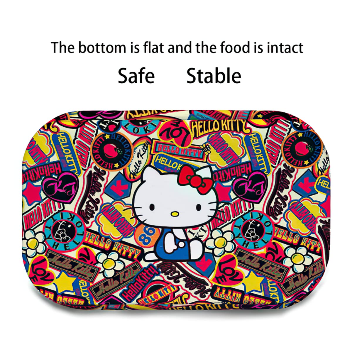 Crunowin Cartoon Lunch Box Portable Insulated Lunch Bag Multifunctional Zipper Tote Bag for Office Work Picnic School-1