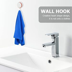 Housoutil Wall Mounted Hooks Suction Hooks Vacuum Suction Cup Hooks Heavy Duty Shower Hooks Suction Hanger Removable Wall Hook for Bathroom Kitchen Towel Robe Loofah White Heavy Duty Hooks