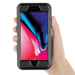 Case for iPhone 7/iPhone 8 with Screen Protector [Shockproof] [Dropproof] [Dust-Proof], 3 in 1 Full Body Rugged Heavy Duty Case Durable Cover for iPhone 7/8 4.7" Black