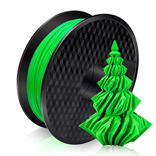 IWECOLOR 3D Printer Filament,1.75mm PLA Plus(PLA+) Fit Most FDM Printer,1 KG Spool, Dimensional Accuracy +/- 0.03 mm 3D Printing Filament(Green)