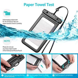 newppon Waterproof Cell Phone Pouch : 3 Pack Universal Water Proof Float Dry Bag - Underwater Clear Cellphone Case Holder for Apple iPhone 14 13 12 11 Pro Max Plus Xr Xs X Mini 8 7 Promax for Beach