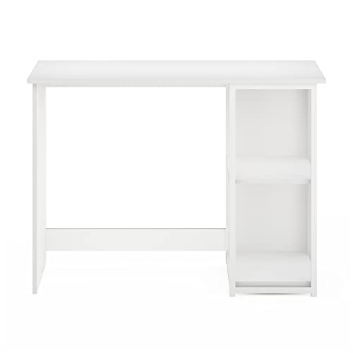 Furinno Camnus Modern Living Computer Desk 40 Inch, Solid White/White