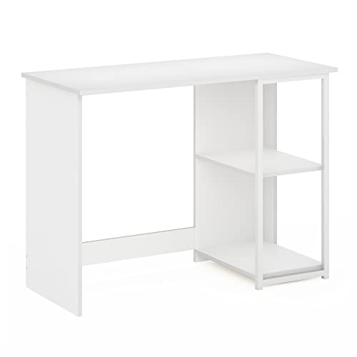 Furinno Camnus Modern Living Computer Desk 40 Inch, Solid White/White