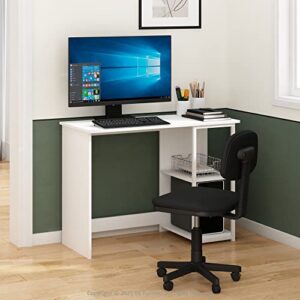 Furinno Camnus Modern Living Computer Desk 40 Inch, Solid White/White