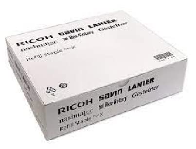 Ricoh 409344 Type X Staple Refill Cartridge for use in The Ricoh C5300s Yield 25000 Pages in Retail Packaging