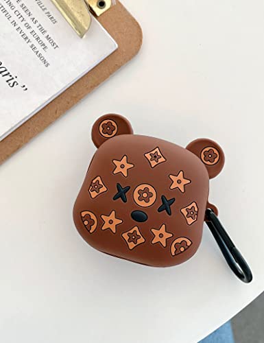 Cute Case for Beats Fit Pro Case Cover 3D Kawaii Funny Food Design Silicone Shell Anti-Fall Cover for Beats Fit Pro Charging Case for Girls Women Boy Men (Beats Fit Pro, Cute Bear)