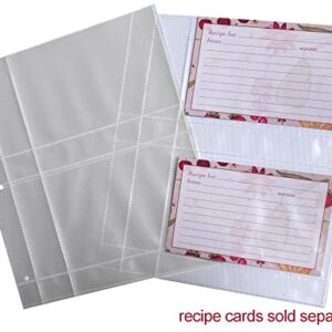 Modern Cuisine Recipe Organizer Binder Bundle with Recipe Cards and Recipe Card Protectors