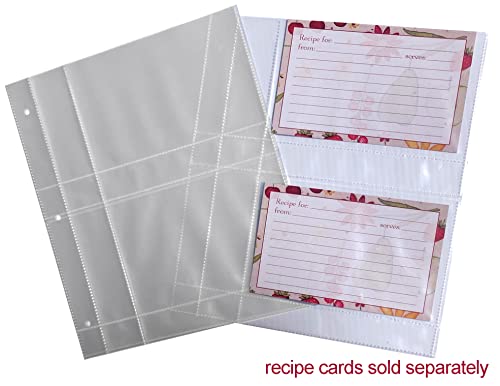 Modern Cuisine Recipe Organizer Binder Bundle with Recipe Cards and Recipe Card Protectors