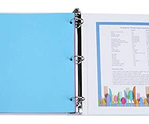 Modern Cuisine Recipe Organizer Binder Bundle with Recipe Cards and Recipe Card Protectors