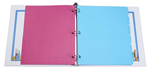 Modern Cuisine Recipe Organizer Binder Bundle with Recipe Cards and Recipe Card Protectors