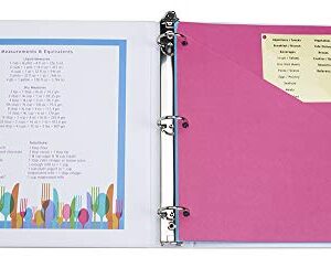 Modern Cuisine Recipe Organizer Binder Bundle with Recipe Cards and Recipe Card Protectors