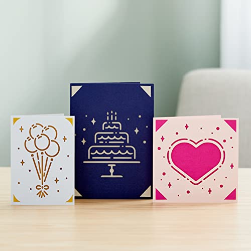 Cricut Insert Cards S40, Create Depth-Filled Birthday Cards, Thank You Cards, Custom Greeting Cards at Home, Compatible with Cricut Joy/Maker/Explore Machines, Princess Sampler (35 ct)