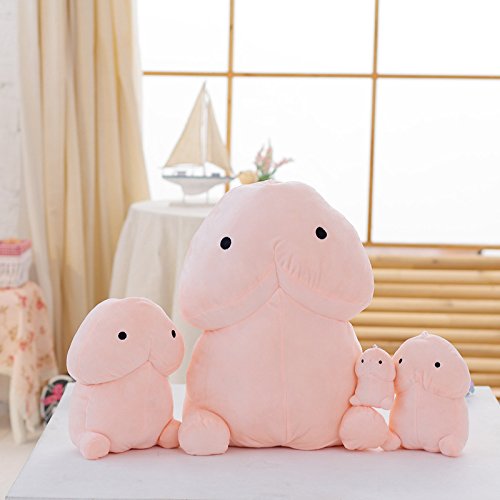 TBATQUIL Funny Plush Toys Stuffed Plush Room Decor for Pillow Prank (Pink Round Eye 11.8 inches)