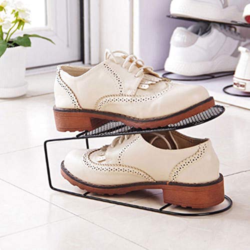 TAZSJG Iron Double Layers Shoe Organizer Modern Shoe Rack Storage Shoe Organiser Stand Shelf for Living Room Space Saver