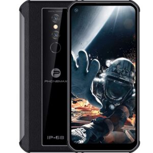 rugged smartphone (2022) dual sim 4g 6.35" hd screen rugged phones back side fingerprint unlock 8+128memory ip68waterproof drop-proof phone 8mp+21mp camera support nfc 6100mah super long battery life