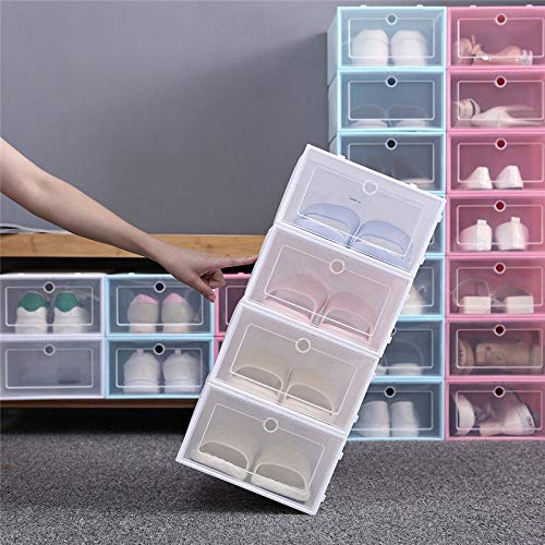 TAZSJG Foldable Clear Shoes Box Storage Shoe Box Drawer Organizer Household DIY Shoe Box Drawer Divider Home Storage Stacking (Color : F)