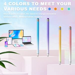 CPKEON Stylus Pens for Touch Screens (4 Pcs), Sensitivity Capacitive Stylus 2 in 1 Touch Screen Pen with 12 Extra Replaceable Tips for iPad iPhone Tablets Samsung Galaxy All Universal Touch Devices