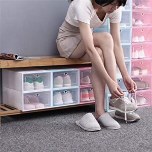 TAZSJG Foldable Clear Shoes Box Storage Shoe Box Drawer Organizer Household DIY Shoe Box Drawer Divider Home Storage Stacking (Color : D)