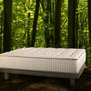 MALEK Classic Mattress | Luxury Plush Hand Made Mattress | 100% Natural Fabric | Propocket Spring System | Foam Free (Queen (U.S. Standard))