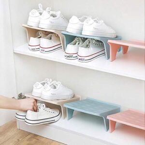 TAZSJG Household Storage Shoe Rack Double Shoe Support Plastic Integrated Simple Space Economy Simple Shoe Storage Rack (Color : C)