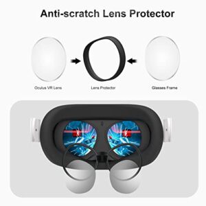 SUPERUS Lens Protector Compatible with Oculus/Meta Quest 2, Glasses Spacer - Anti-Scratch VR Accessories to Prevent Your Glasses from Scratching VR Lenses (Black)