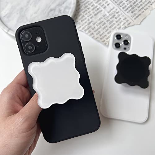 ONLYOU GRIPTOK Phone Grip Korea Grip Tok Unique Interesting Design Simple Cute Stylish Phone Stand Drop Prevention Women's Men's White