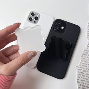 ONLYOU GRIPTOK Phone Grip Korea Grip Tok Unique Interesting Design Simple Cute Stylish Phone Stand Drop Prevention Women's Men's White