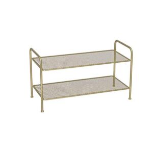 tazsjg 2/3 tiers shoe rack, small shoe rack organizer, space saving shoe shelf, iron shoe rack (color : a, size : 2layers)