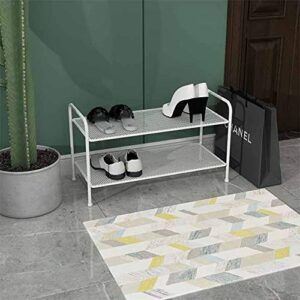 TAZSJG 2/3 Tiers Shoe Rack, Small Shoe Rack Organizer, Space Saving Shoe Shelf, Iron Shoe Rack (Color : A, Size : 2layers)