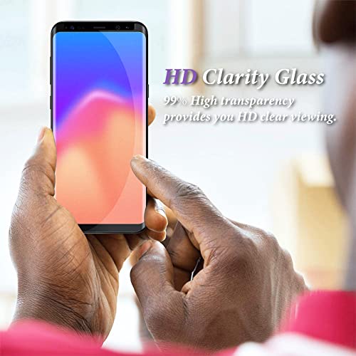 Cnarery [2 Pack[Full Coverage] Screen Protector for Samsung Galaxy S9, 3D Curved/Easy Installation/Case-Friendly/HD-Bubble Free Tempered Glass for Samsung Galaxy S9