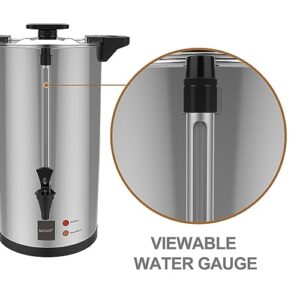 Valgus Commercial Grade Stainless Steel 80-Cup 12L Percolate Coffee Urn Coffee Maker with Automatic Temperature Control Hot Water Urn for Parties, Office, Wedding and Catering Events