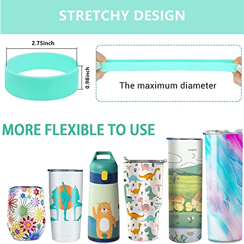 Silicone Bands for Sublimation Tumbler for 20 OZ Skinny Blanks Cups, Silicone Sleeve Kit with Heat Resistant Gloves, Transfer Tapes for Tumbler Heat Press Parts Accessories, Shrink Wraps in Oven