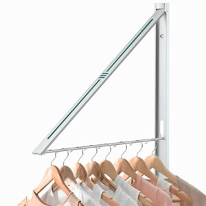 darmeyfull clothes drying rack retractable wall mounted clothes rack folding drying rack clothing hanging rack clothes hanger rack for laundry room closet storage organization aluminum silver 1 pc