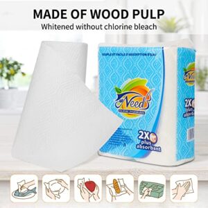 Colorlife Paper Towels, Premium 2-Ply White Paper Towels, 6 Rolls, 70 Sheets Per Roll, 420 Towels for Kitchen Use