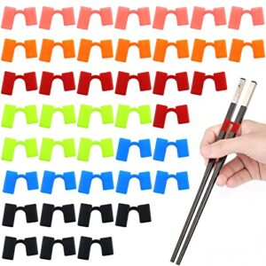 42 pcs chopstick helpers reusable training chopsticks hinges connector plastic training chopstick learn practice chopsticks trainer for beginner trainers