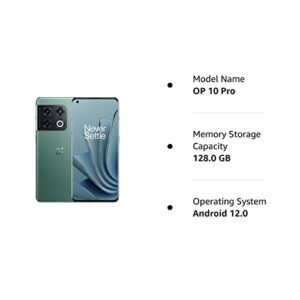 OnePlus 10 Pro 5G | Emerald Green | 8GB+128GB | U.S. Unlocked (Renewed)