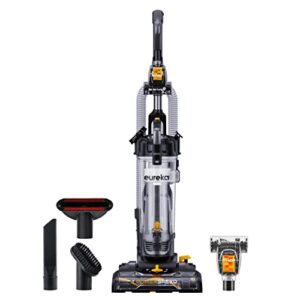 eureka powerspeed lightweight powerful upright vacuum cleaner for carpet and hard floor, pet turbo, black