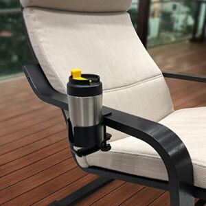 AirTaxiing Desk Cup Holder with Headphone Hanger for Desk in Home, Anti-Spill Cup Holder for Desk, Table Cup Holder for Water Bottles, Wheelchairs, Workstations, Gaming Desk Accessories