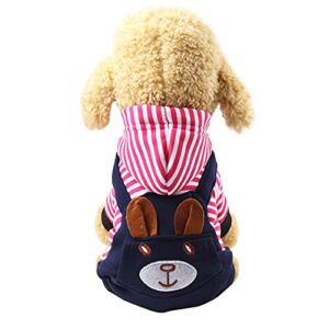 striped dog shirt for puppy pet loose fit cat dog tee tops breathable female pet clothes tiny dog outfits