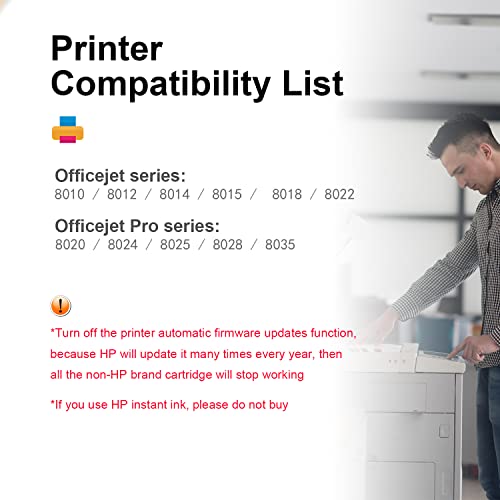 st@r ink Upgraded Compatible Ink Cartridge Replacement for HP 910XL 910 XL hp910 hp910xl Work with OfficeJet 8025 8035 8022 8020 8028 8025e 8035e Printer(Black) 2 Packs