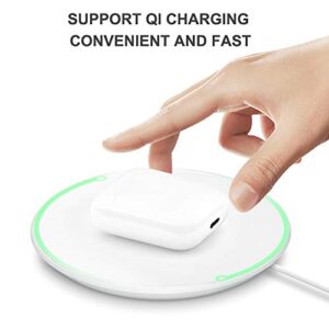 Avainaly Wireless Charging Case Compatible with AirPods 1/2 Generation, Wireless Air Pods 2nd Charging Case Replacement, Support Pairing and Sync, Without Earbuds(White for AirPods 1/2)