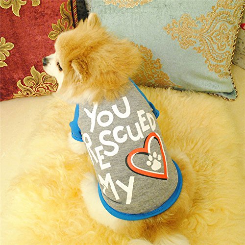 Dog T-Shirt for Puppy Pet Loose Fit Pet Dog Cat Tops Summer Spring Puppy Pet Apparel Clothes