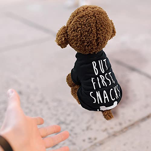 Letter Printing Dog Shirt for Puppy Pet Loose Fit Cat Dog Tee Tops Sleeveless Female Apparel for Puppy Dogs Cats