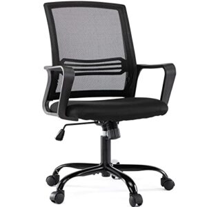 office chair - mid back home office desk chairs, adjustable height, breathable mesh