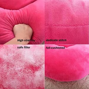 unlockgift Red Velvet Lip Shaped Pillow Hot Pink Pillows Love Cushion Funky Throw Pillow Bed Living Room Decorative Pillows (hot Pink Lip, 50 cm)