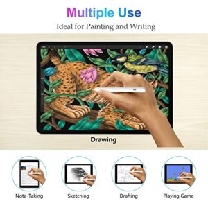 Stylus Pen for iPad with Palm Rejection, Apple Pencil for (2018-2022) iPad Pro 11/12.9, iPad 10th/9th/8th/7th/6th Gen, iPad Air 5th/4th/3rd Gen,iPad Mini 6/5 with 4ps Nibs