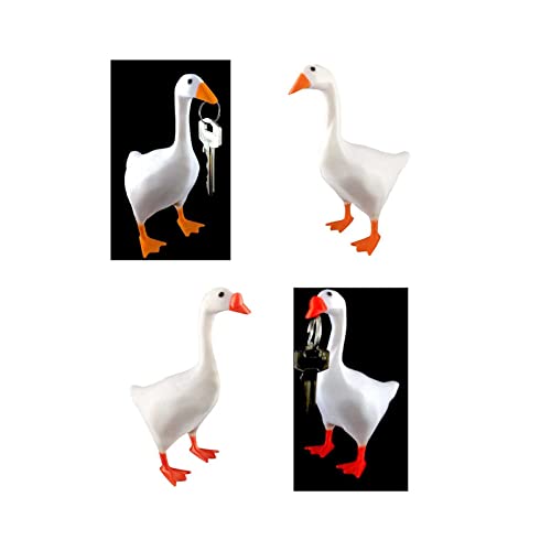 TGGH Untitled Goose Or Duck Magnetic Key Holder - Mini Cute Key Storage Rack Housewarming Gifts,3D Geese Duck Garden Statues Art